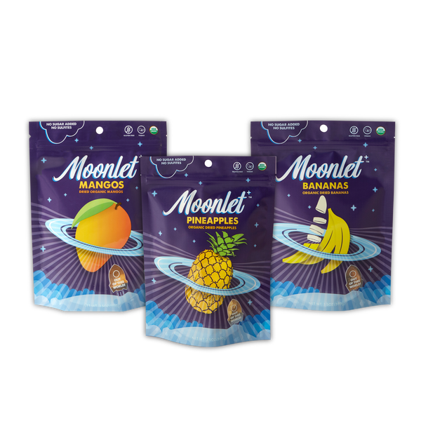 Healthy Snacks On The Go | Organic Dried Fruit Variety Pack | Moonlet Foods